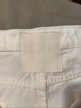 MOTHER | Shorts | Mother The Maven Bermuda Fray Shorts Picket Fence ...